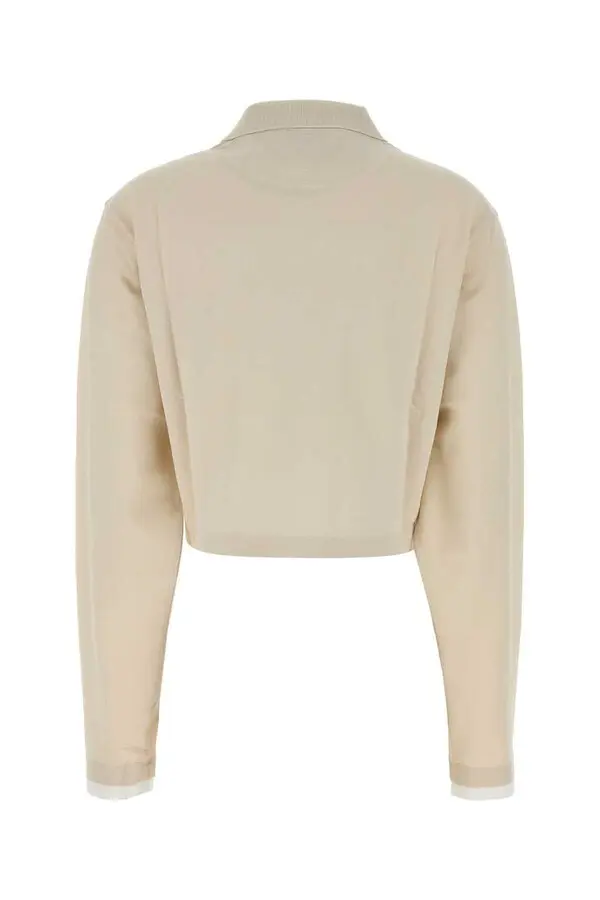 Prada Sand Piquet Polo Shirt