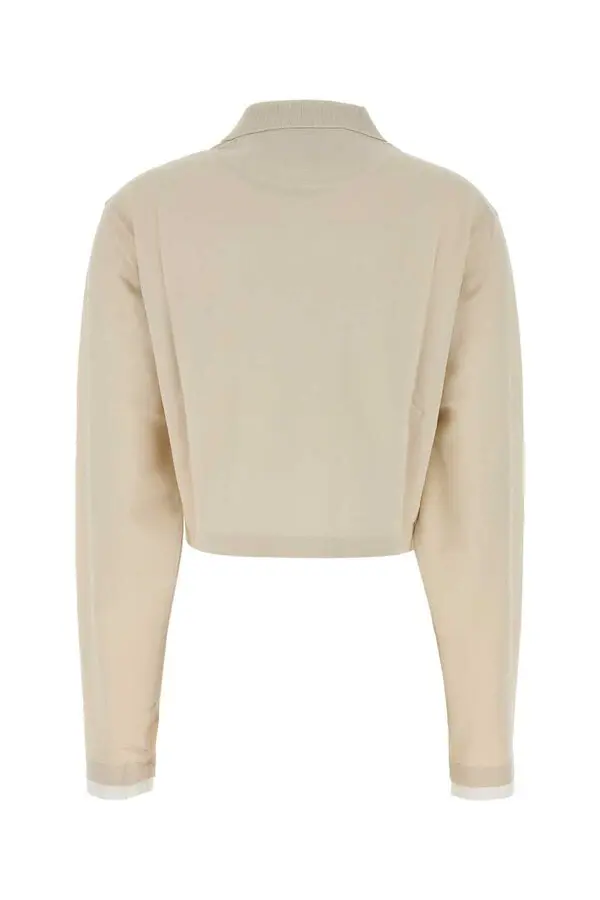 Prada Sand Piquet Polo Shirt - Brown