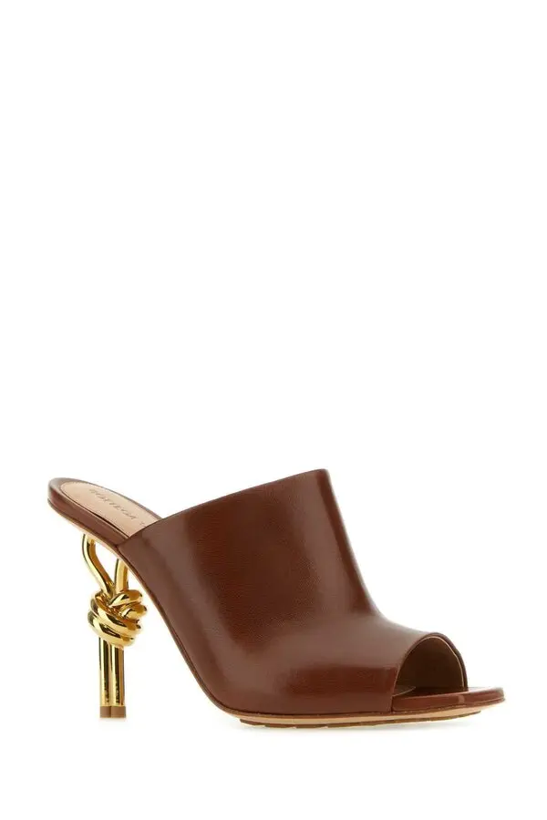 Bottega Veneta Nappa Leather Knot Mules - Brown