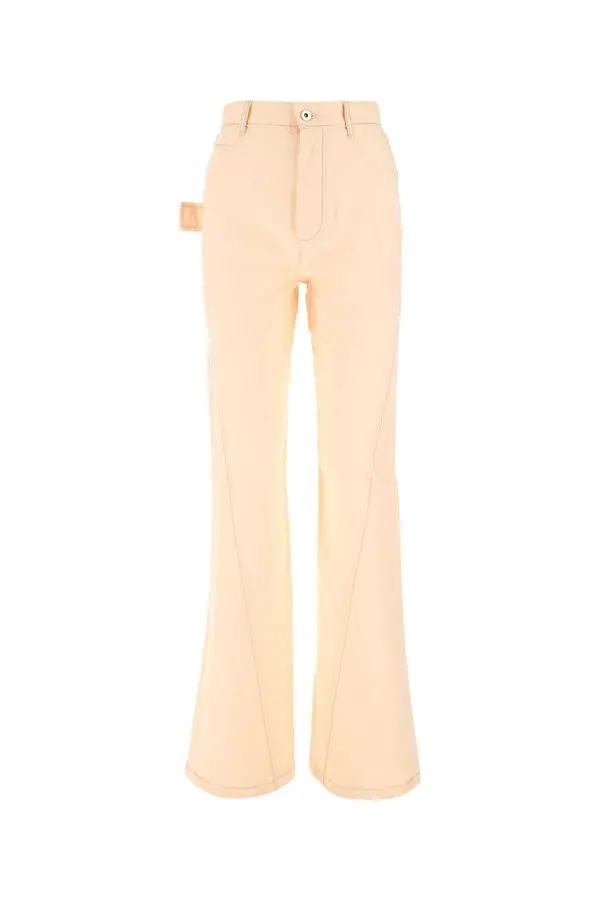 Bottega Veneta Peach Cotton Wide Leg Pant - Orange