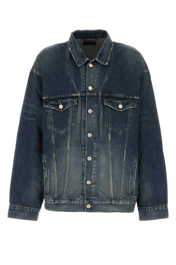 Balenciaga Denim Oversize Jacket - Blue