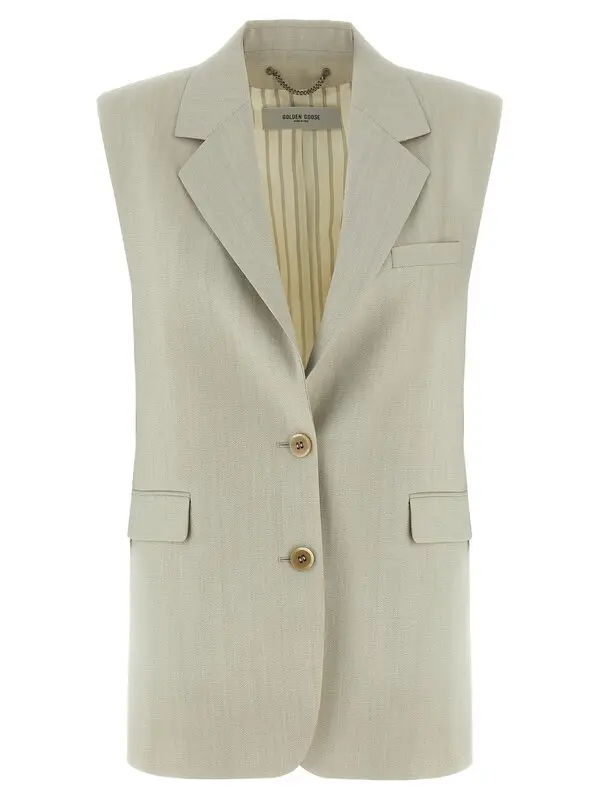 GOLDEN GOOSE Nicole Single-breasted Wool Blend Vest