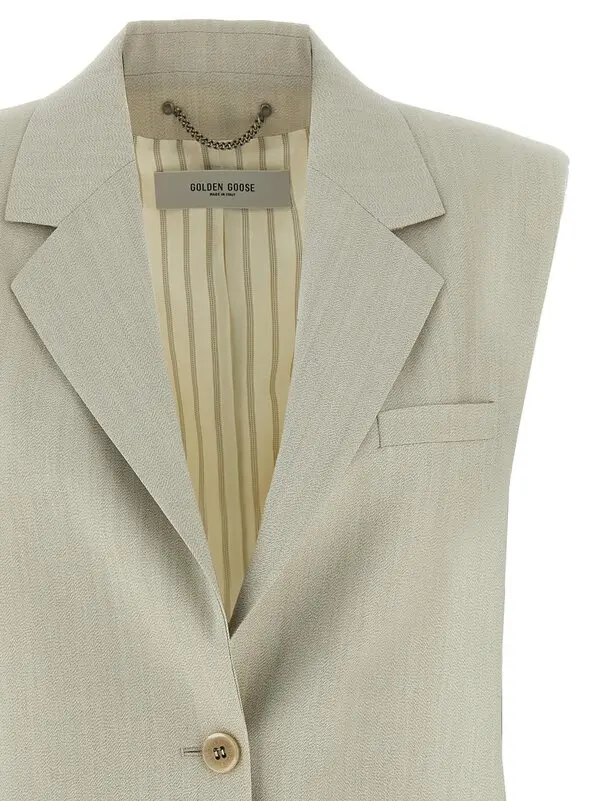GOLDEN GOOSE Nicole Single-breasted Wool Blend Vest