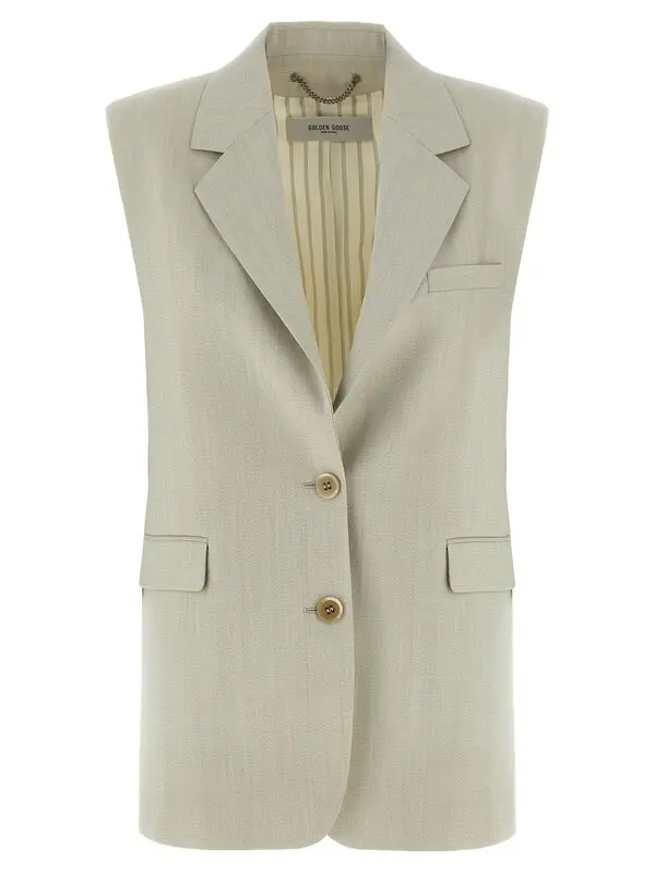 GOLDEN GOOSE Nicole Vest - Cream