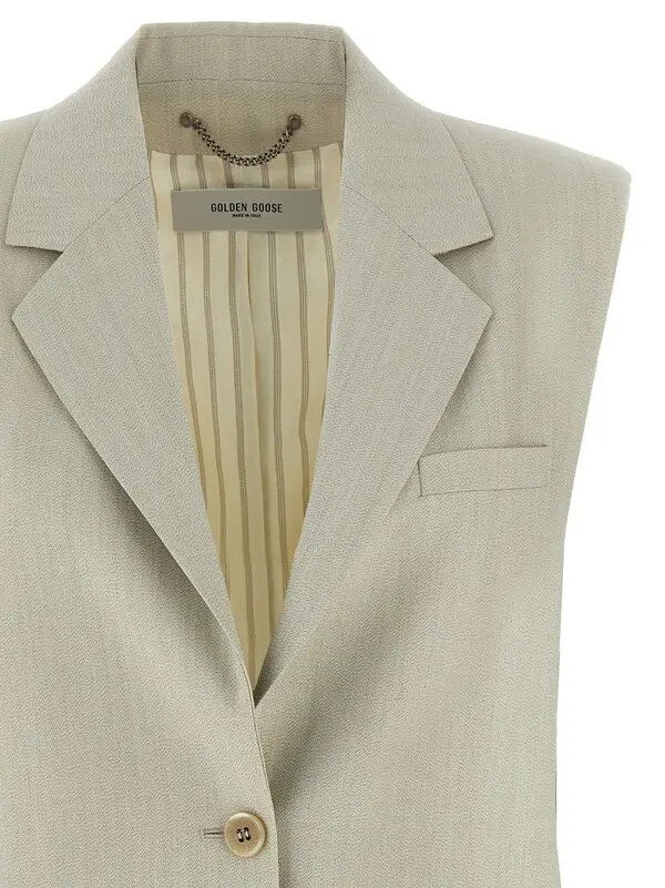 GOLDEN GOOSE Nicole Vest - Cream