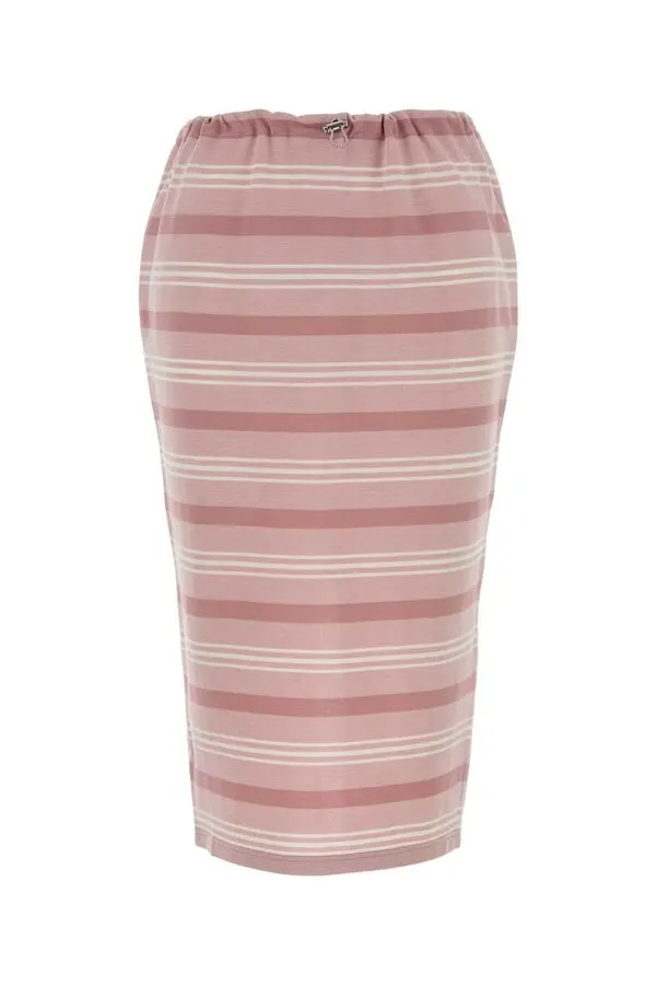Prada Embroidered Piquet Skirt - Multicolor