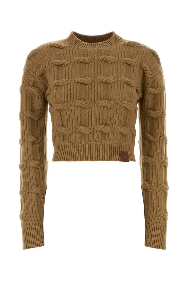 Stella McCartney Wool Cropped Sweater - Brown