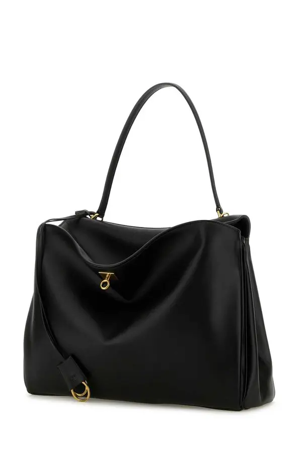 Balenciaga Leather Large Rodeo Handbag - Black