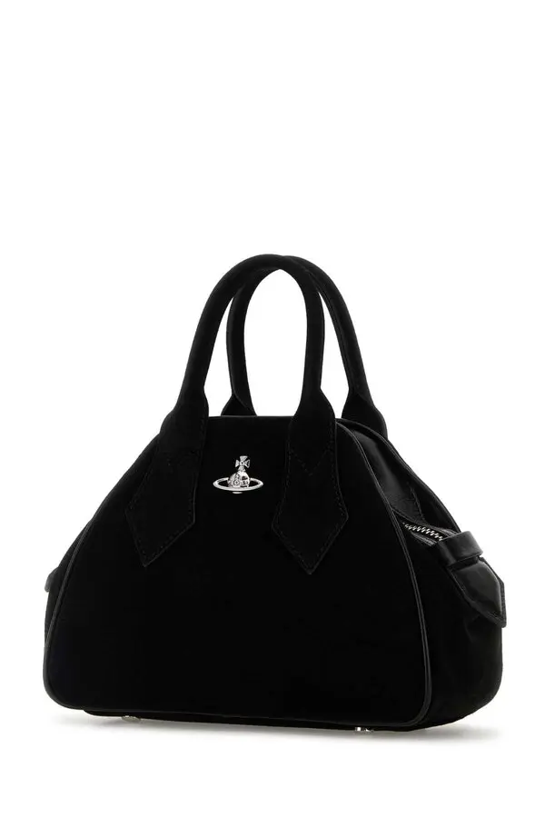 VIVIENNE WESTWOOD Suede Small Yasmine Handbag - Black