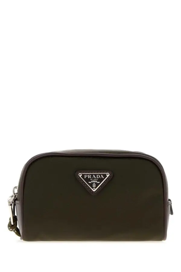 Prada Olive Fabric Beauty Case
