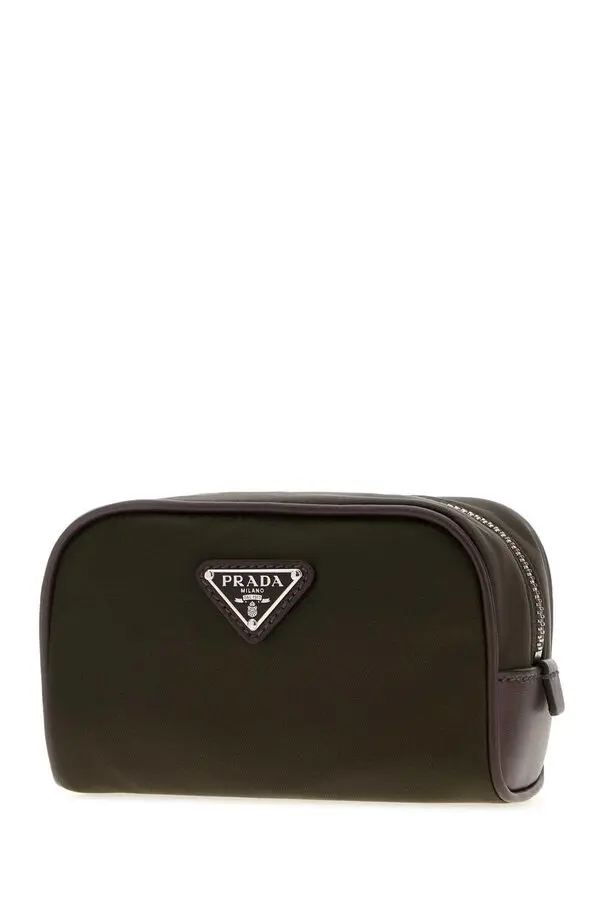 Prada Olive Fabric Beauty Case