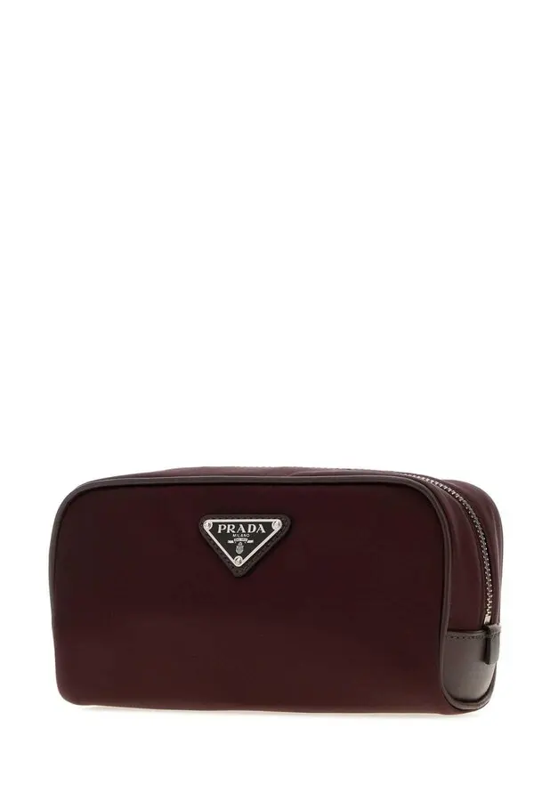 Prada Aubergine Fabric Beauty Case