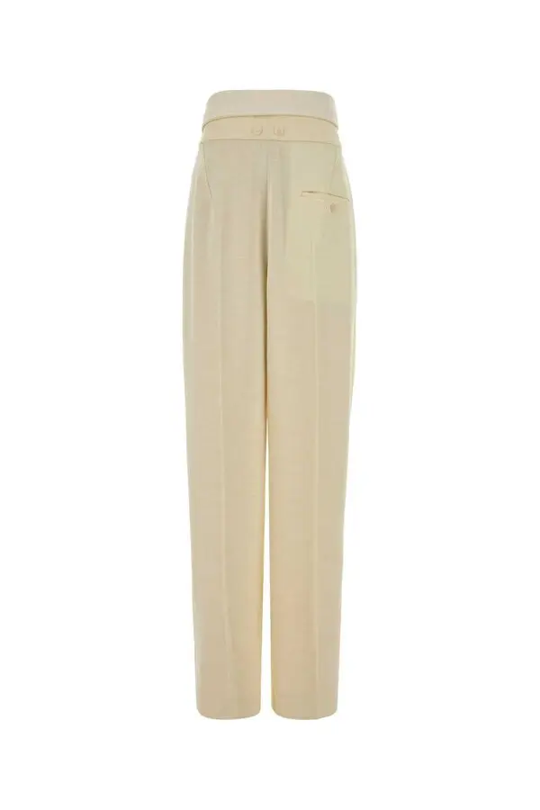 Carven Cream Gabardine Orchidã¨ Pant - Yellow