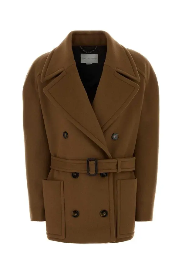 Stella McCartney Biscuit Wool Coat - Brown