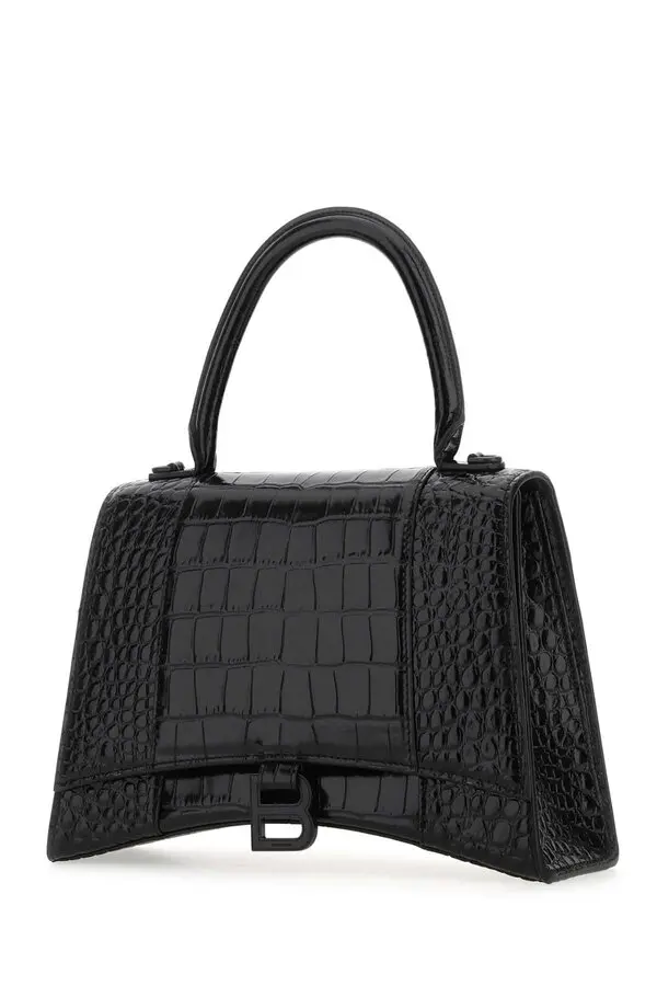 Balenciaga Leather Hourglass Handbag - Black