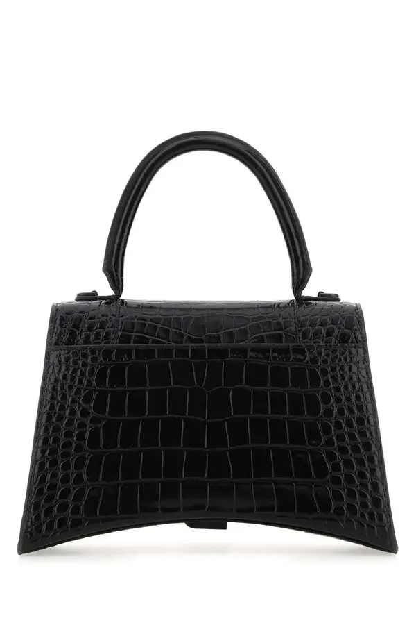 Balenciaga Leather Hourglass Handbag - Black