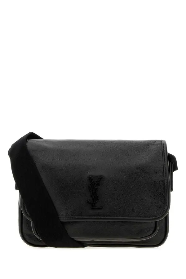 Saint Laurent Leather Messenger Niki Crossbody Bag - Black