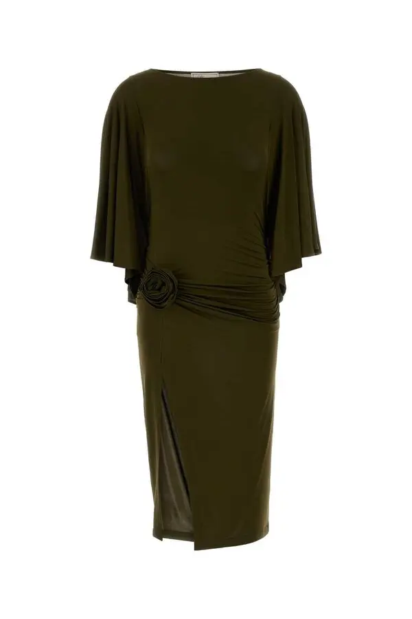 Blumarine Khaki Jersey Dress - Green