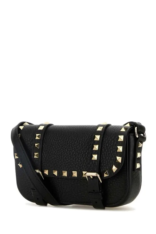 Valentino Garavani Leather Rockstud Crossbody Bag - Black