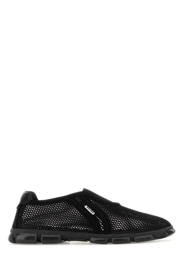 Miu Miu Mesh Slip-ons - Black