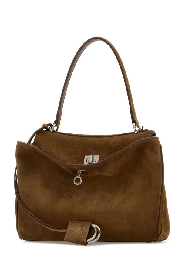 Balenciaga Suede Rodeo Handbag - Brown