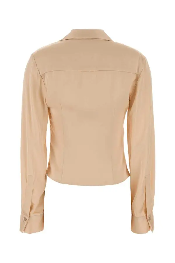 Blumarine Peach Stretch Satin Blouse