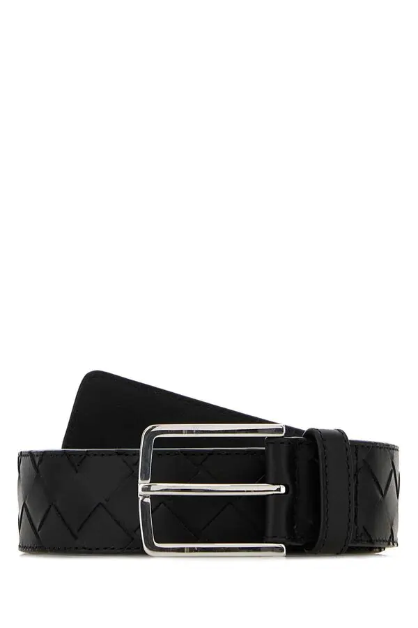 Bottega Veneta Leather Belt - Black