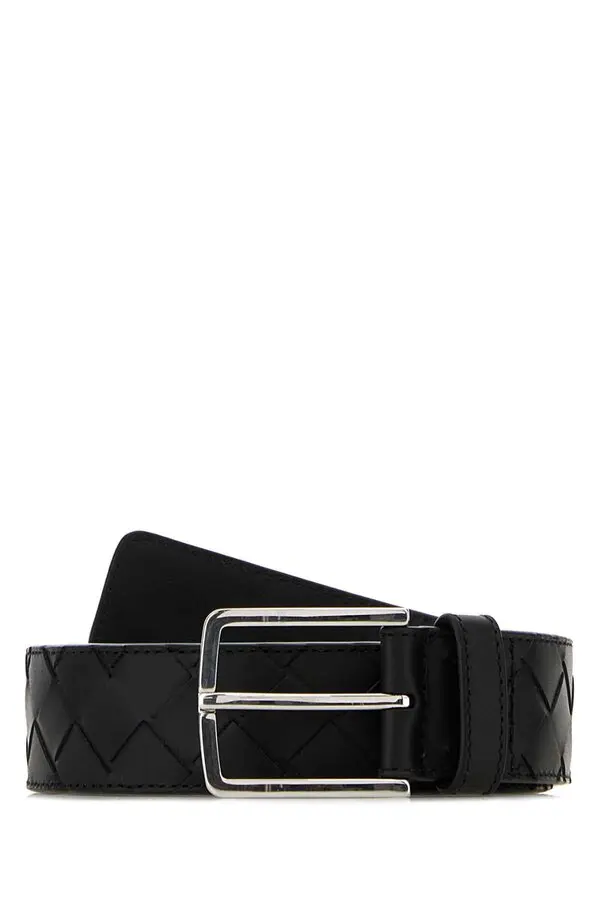 Bottega Veneta Leather Belt - Black