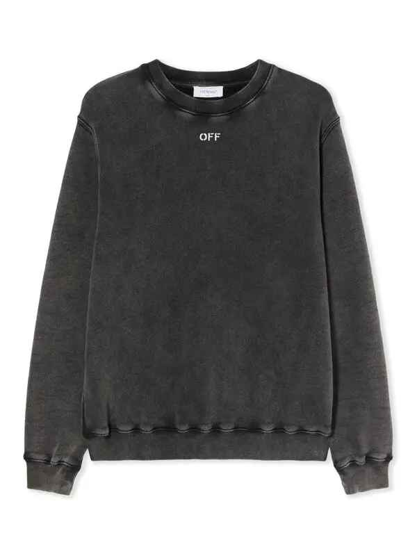 Off-White Check Flan Arrow Logo Sweatshirt - Gray