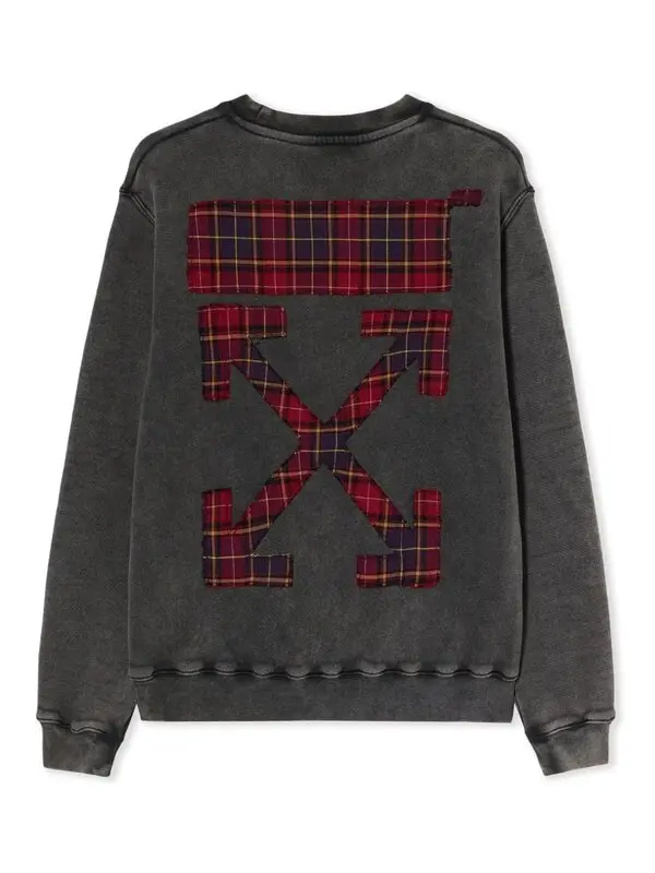Off-White Check Flan Arrow Logo Sweatshirt