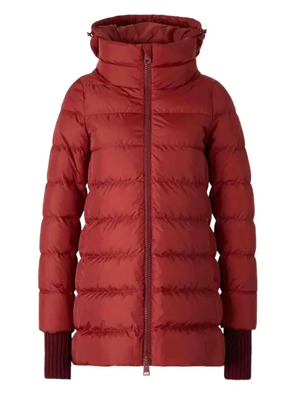 Herno Hooded Zip-up Padded Jacket - Red