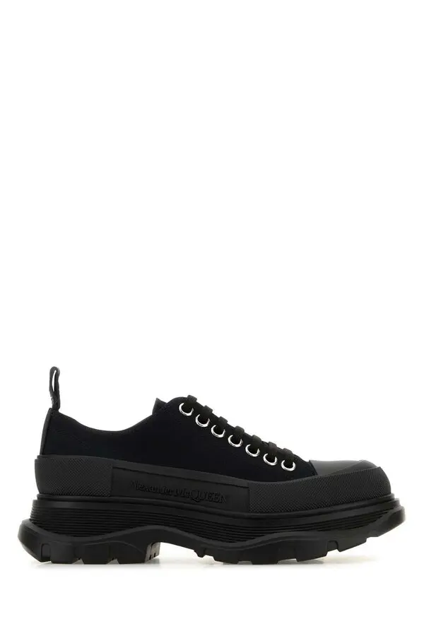 Alexander McQueen Canvas Tread Slick Sneakers - Black