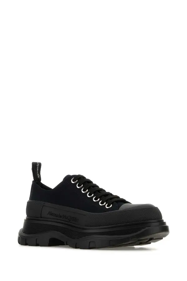Alexander McQueen Canvas Tread Slick Sneakers - Black