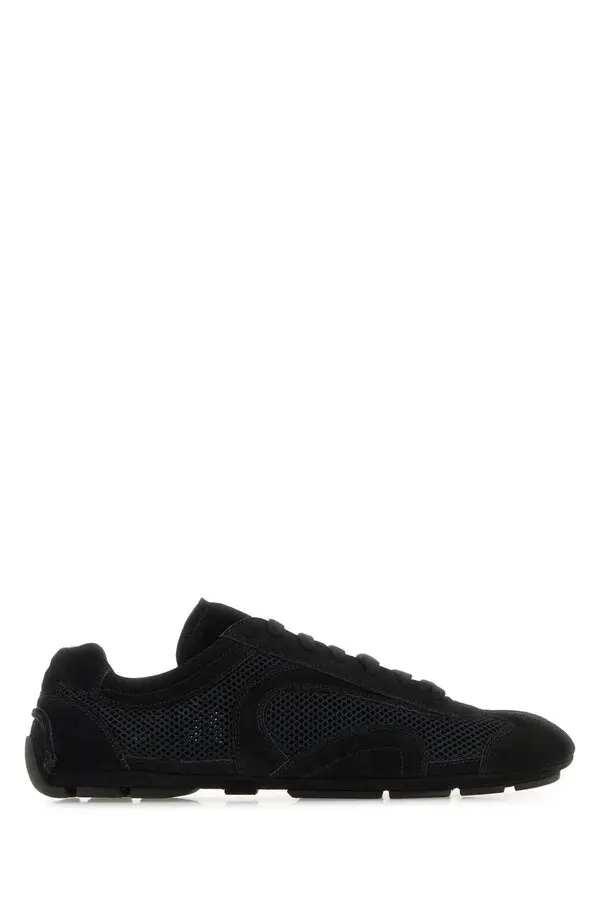 Prada Suede And Mesh Montecarlo Re-edition 2005 Sneakers - Black