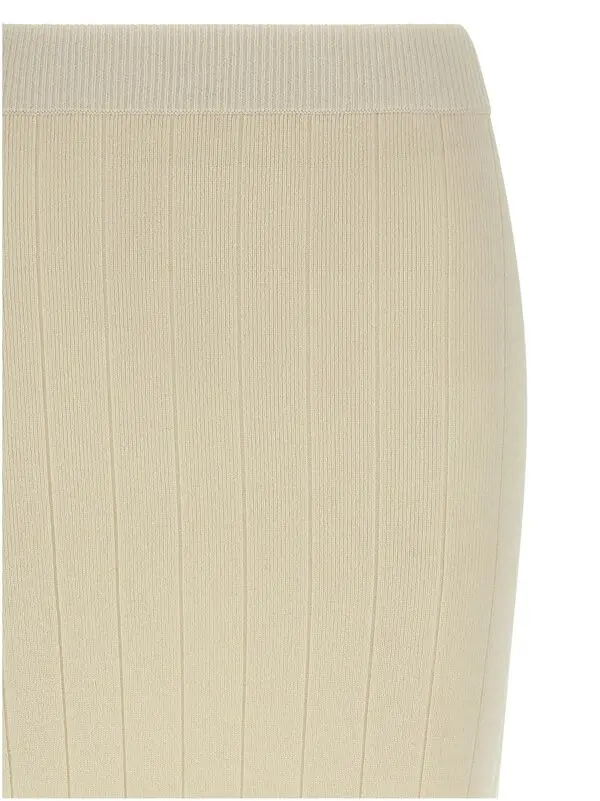 Max Mara Sante' Cashmere Midi Skirt - White