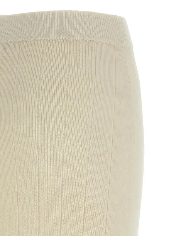 Max Mara Sante' Cashmere Midi Skirt - White