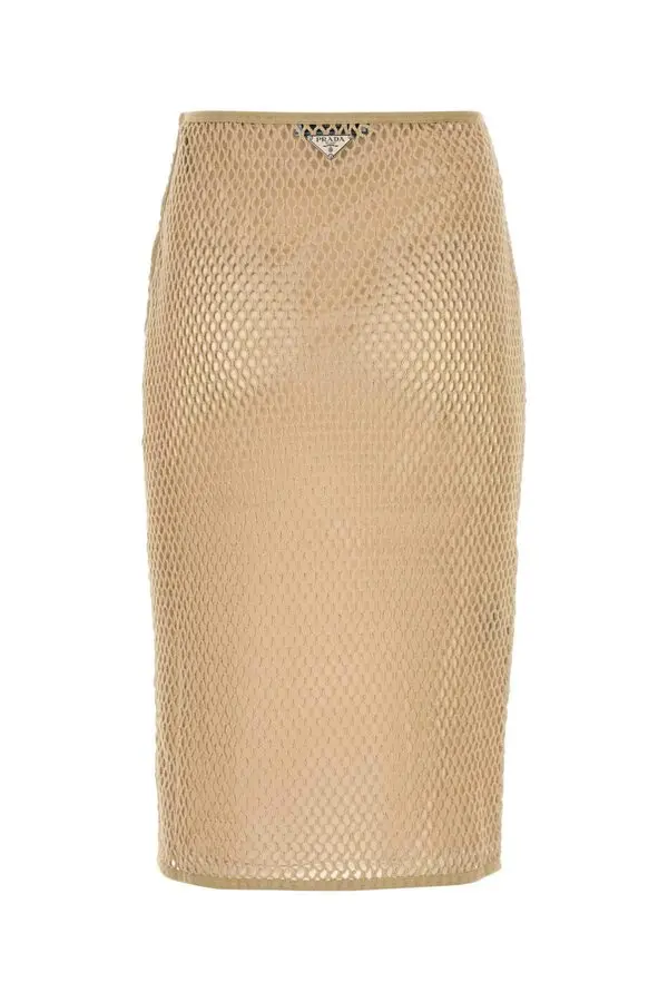 Prada Beige Mesh Skirt