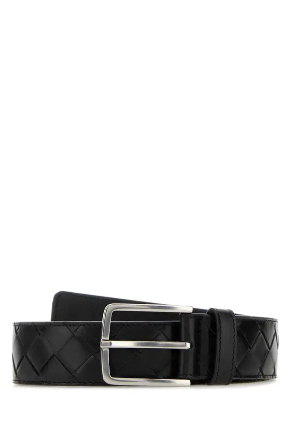 Bottega Veneta Leather Belt - Black