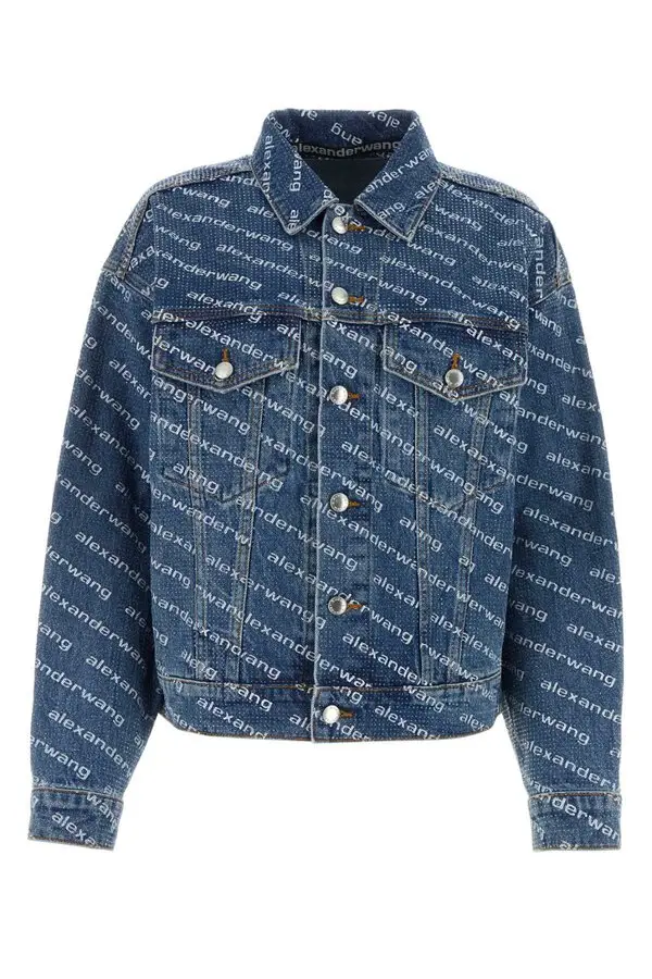 Alexander Wang Printed Denim Oversize Jacket - Multicolor