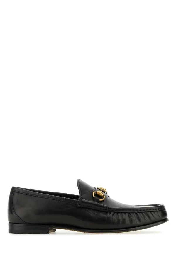 Gucci Leather Loafers - Black