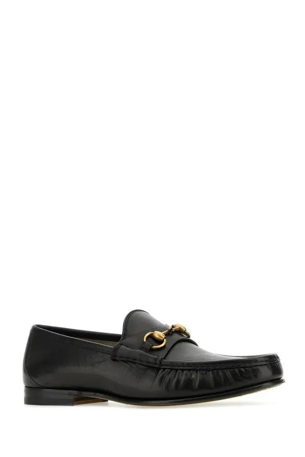 Gucci Leather Loafers - Black
