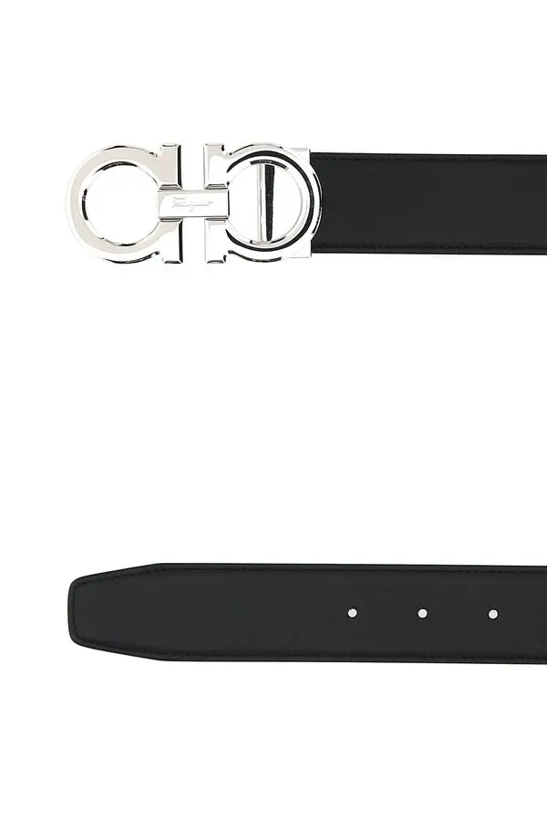 FERRAGAMO Leather Belt - Black