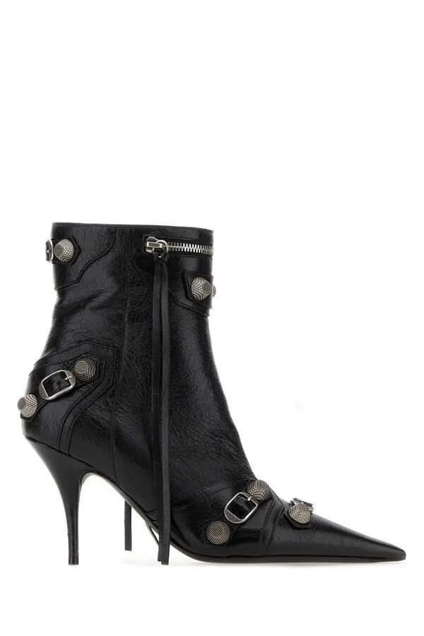 Balenciaga Leather Cagole Ankle Boots