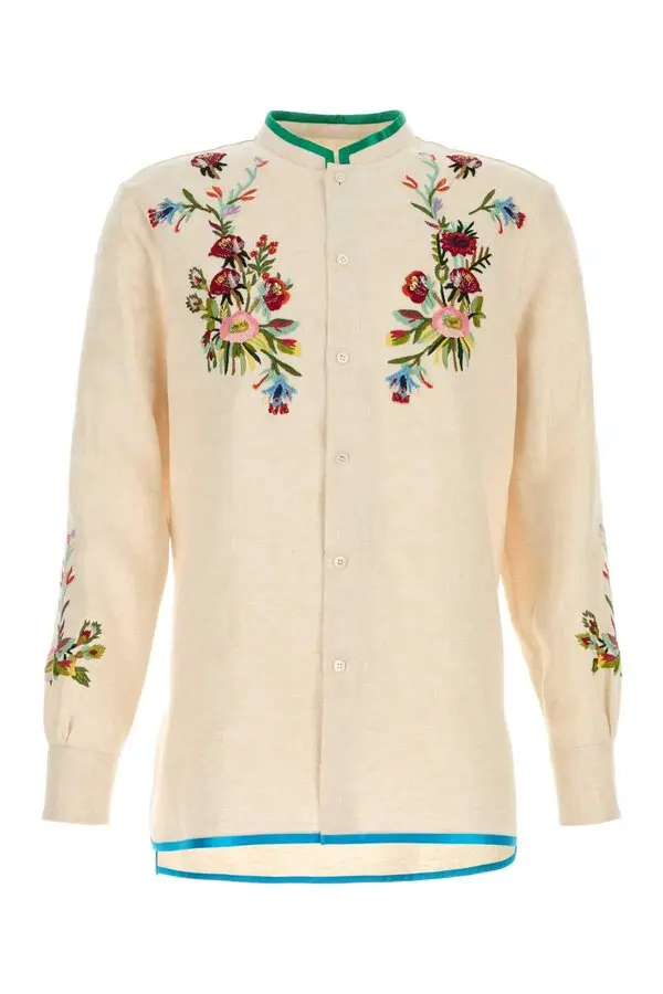 Valentino Garavani Ivory Linen Shirt - White
