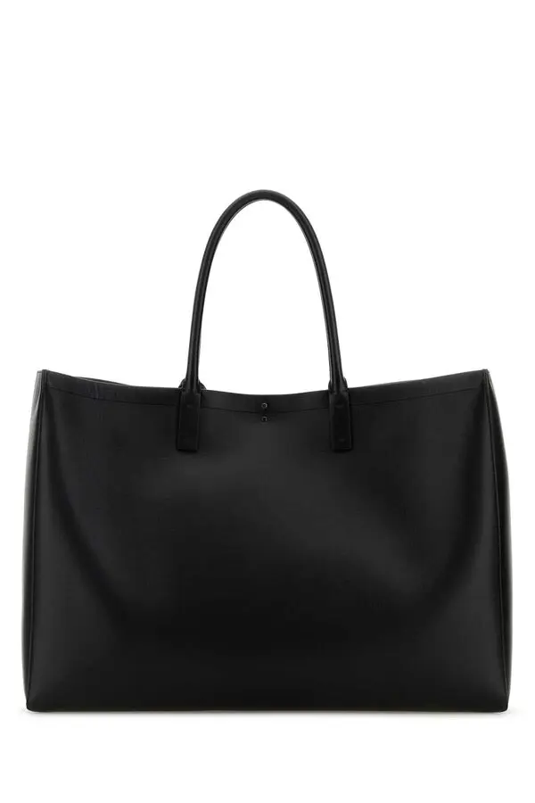 Valentino Garavani Leather Vlogo Shopping Bag
