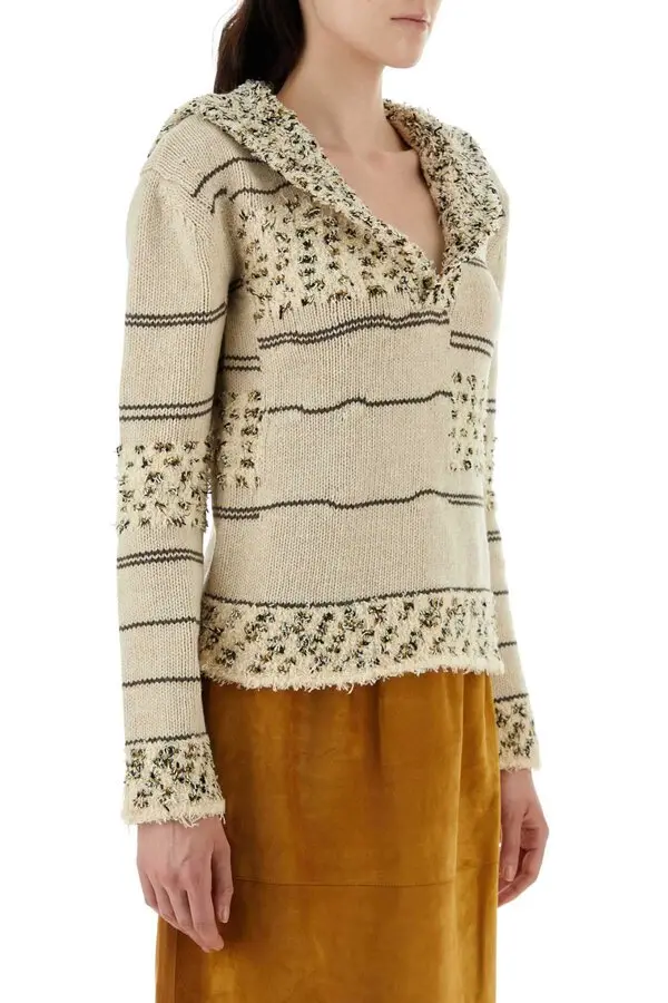 Bottega Veneta Embroidered Wool Blend Polo Shirt - Multicolor