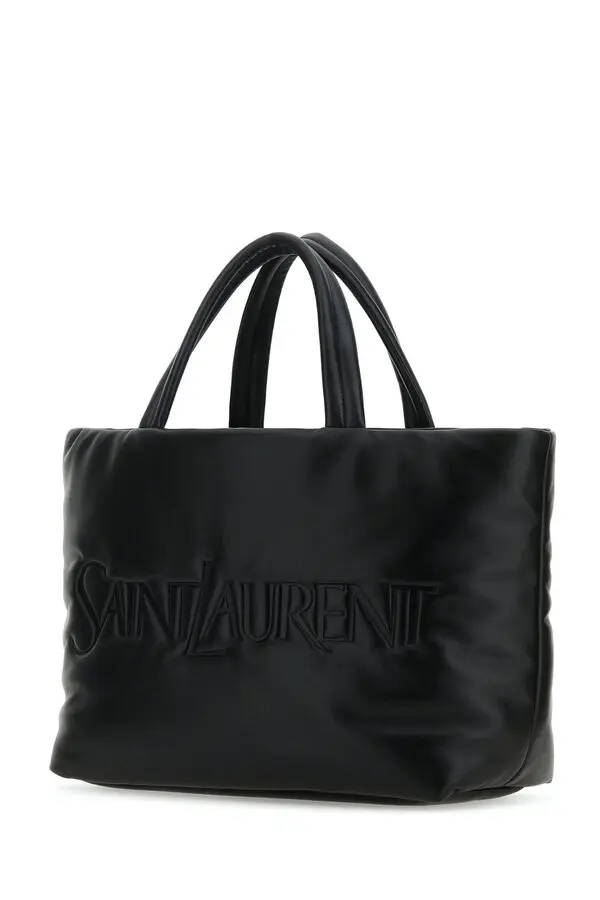 Saint Laurent Nappa Leather Shopping Bag - Black