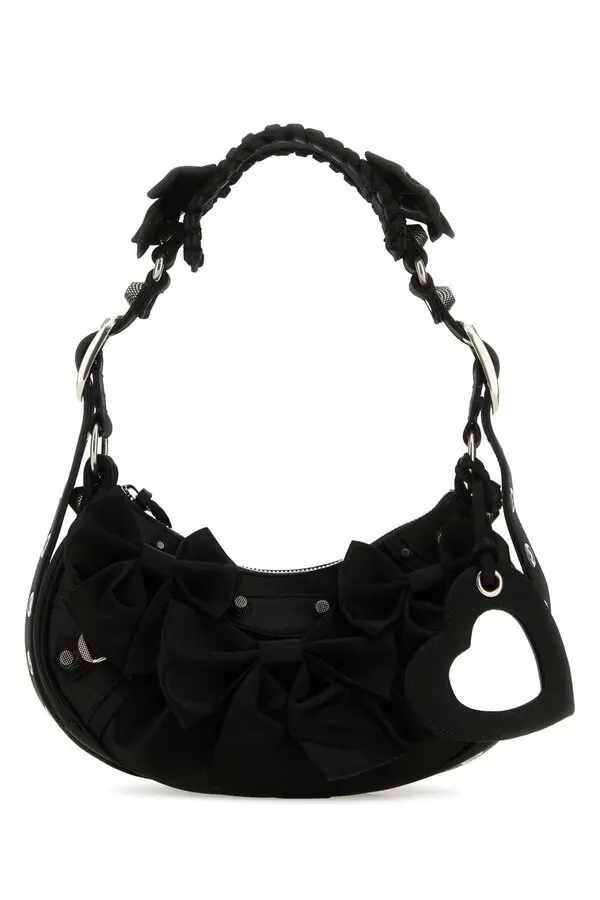 Balenciaga Satin Le Cagole Xs Shoulder Bag - Black