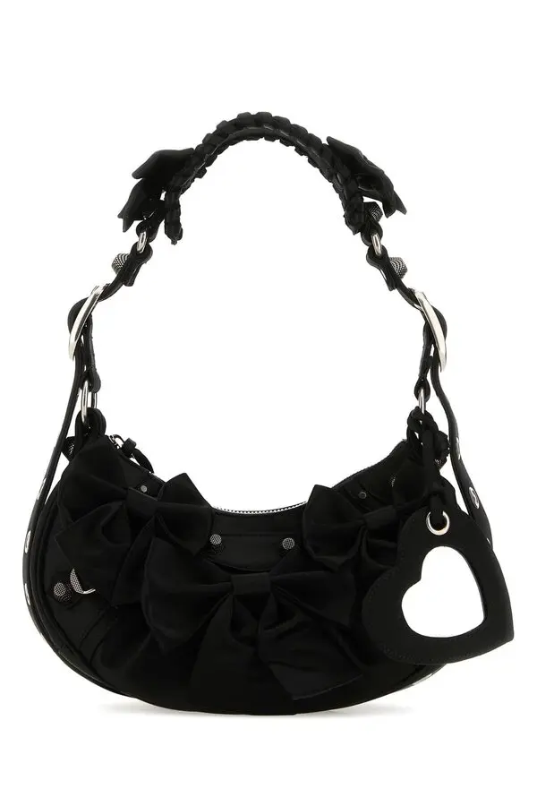 Balenciaga Satin Le Cagole Xs Shoulder Bag - Black