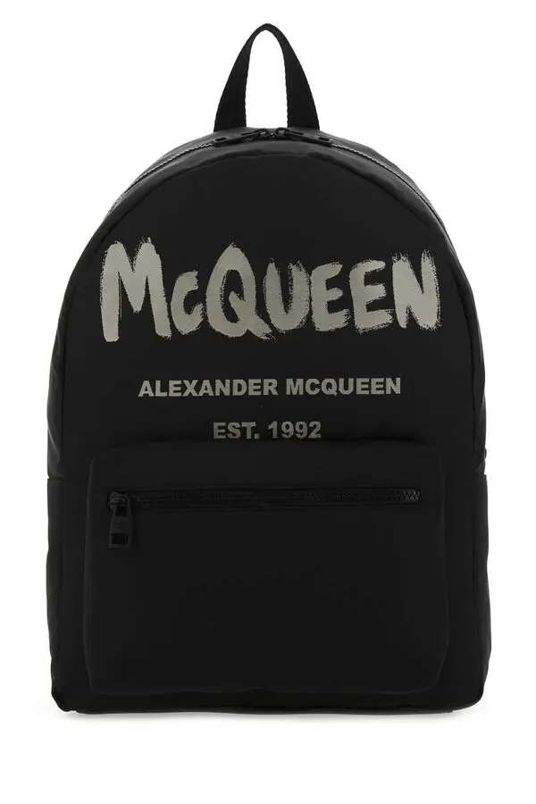Alexander McQueen Canvas Metropolitan Backpack - Black